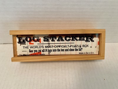WOOD PUZZLE “ LOG STACKER 1997 The Elverson Puzzle Company Professor ...
