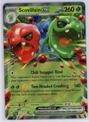Pokemon TCG: Scovillian EX 022/162 Scarlet & Violet: Temporal Forces ...