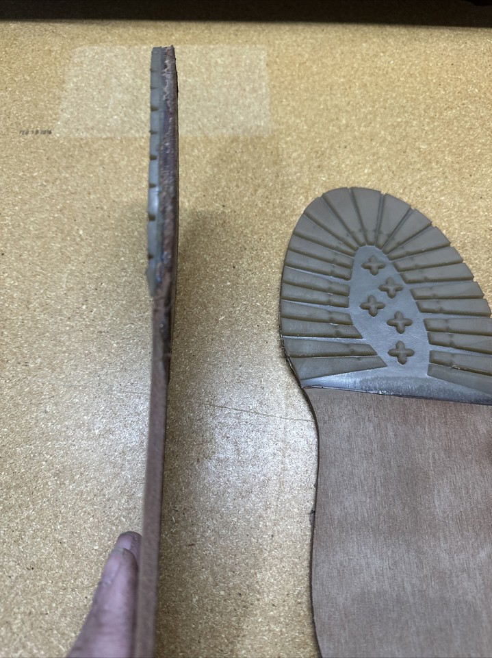REPLACEMENT FULL LEATHER BEIGE RUBBER BOOT SHOE REPAIR TREAD SOLE NEW ...