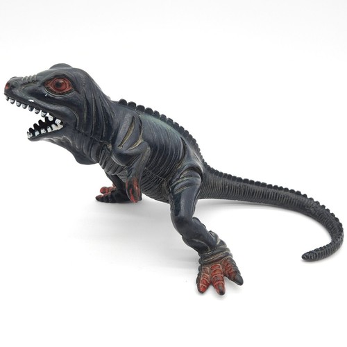 Vintage 80's Dinosaur T-Rex Lizard Monster Hong Kong Figure Toy Black ...