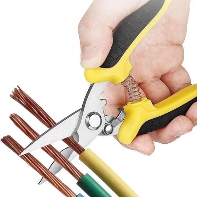 Stainless Steel Electrician Scissors Multifunctional Manual Scissors | eBay