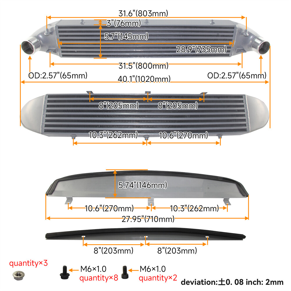 High Performance Tuning Front Mount Intercooler for Ford Fiesta ST 2014 ...