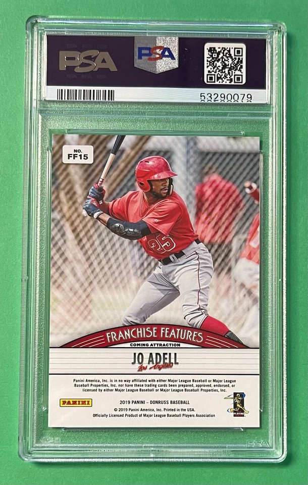 2019 PANINI DONRUSS MIKE TROUT JO ADELL FUTURES BRONZE 164/349 PSA 9 ...