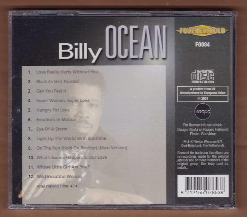 BILLY OCEAN cd "Forever Gold" 2001 Weton Wesgram UK Import NEW ...
