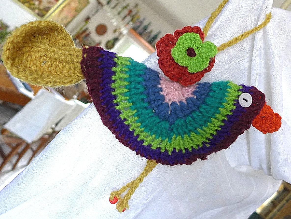 HANDMADE COLORFUL WOOL CROCHETED BIRD DOLL ONE OF A KIND DIRECT FROM ...