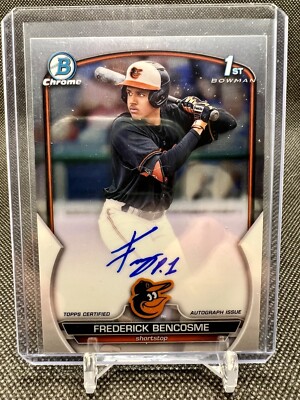 2023 Bowman Chrome Frederick Bencosme 1st Prospect Autograph Auto ...