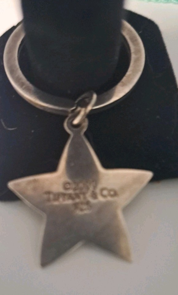 Vintage Tiffany & Co 925 Sterling Silver Star Key Ring With Bag And Box Yr 2000 | eBay