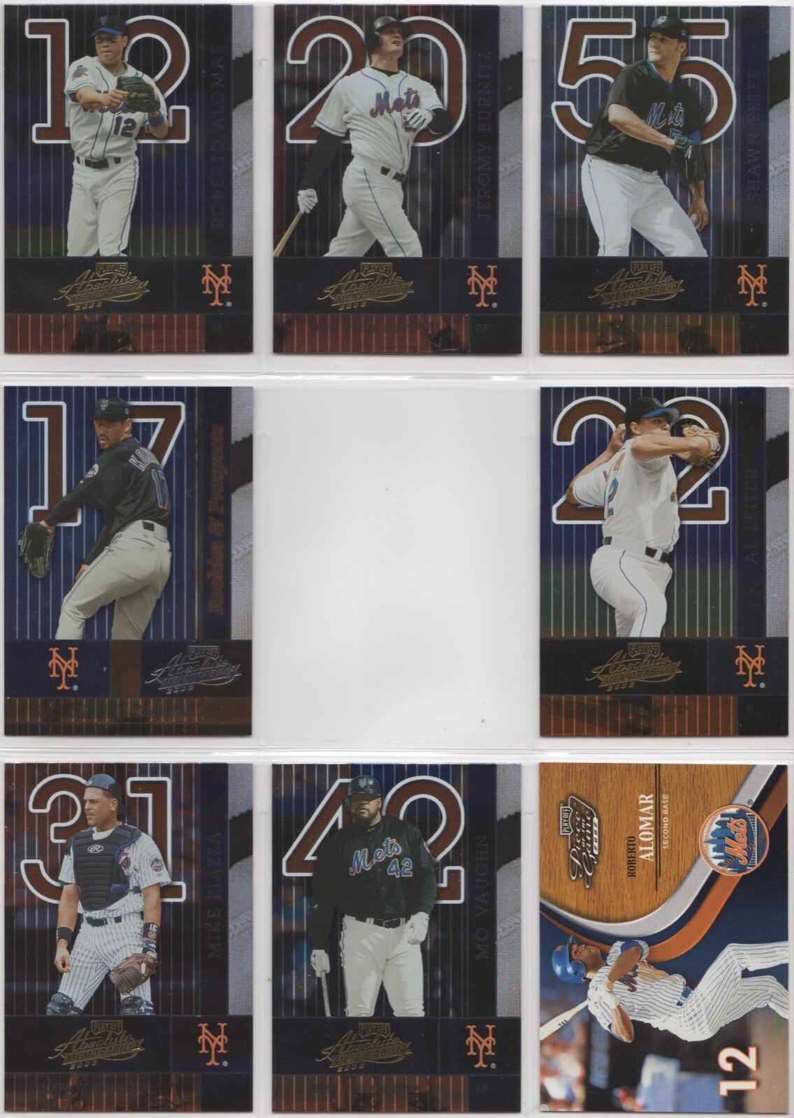 2002 PLAYOFF Absolute Memorabilia New York Mets Team Set w/SPs (8 Cards ...