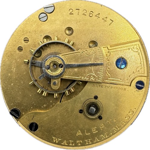 Antique 18 Size Waltham Alert Mechanical Hunter Pocket Watch Movement ...