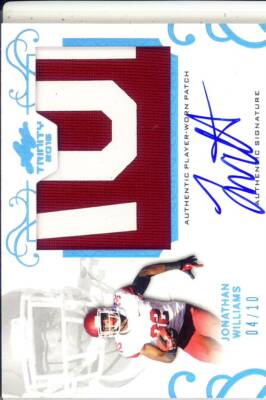 jon williams rc rookie draft auto jersey patch arkansas razorbacks 2C ...