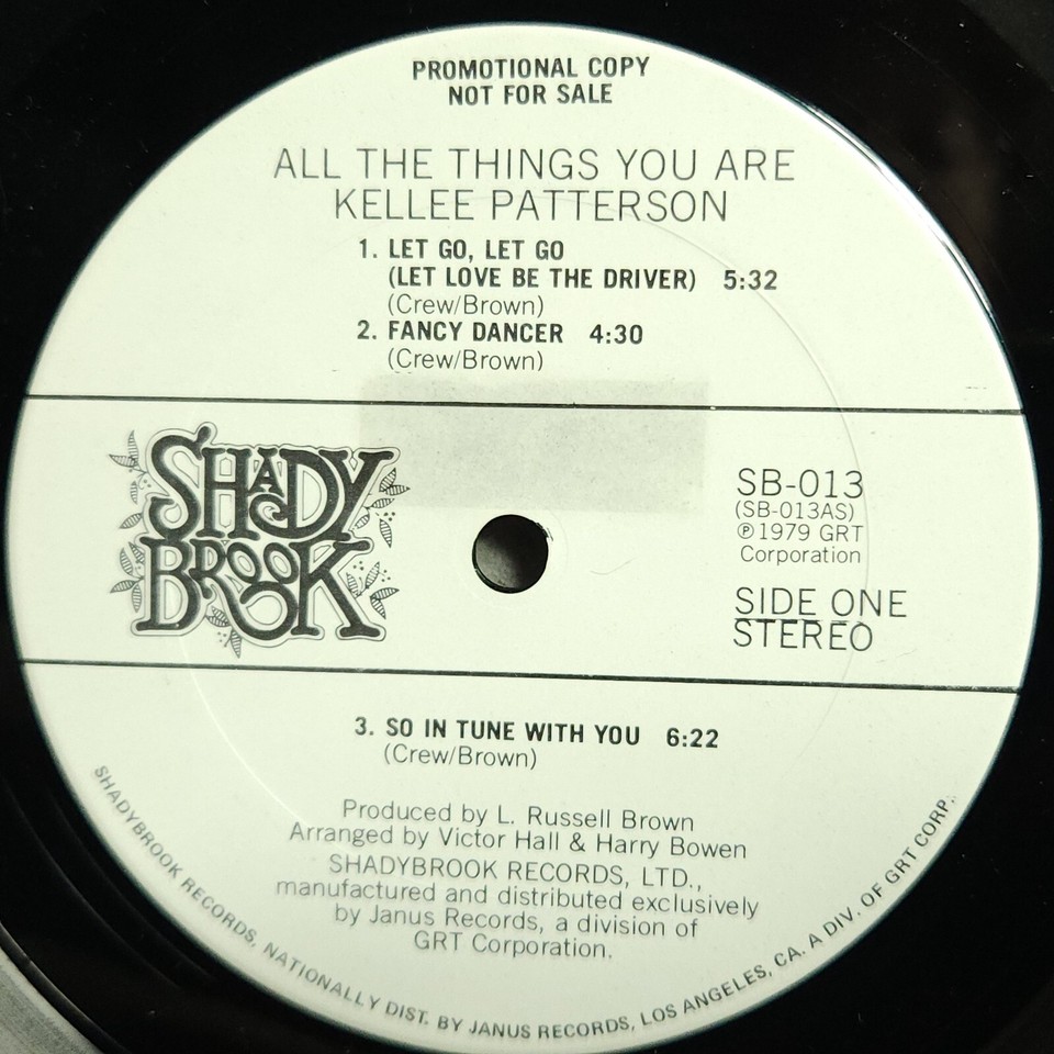 Kellee Patterson All The Things You Are LP Vinyl 1979 Promo | eBay