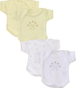 BabyPrem Premature Preemie Baby Clothes 2 Pack Stars Teddy Bodysuits ...