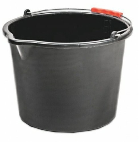 20L Litre Plastic Bucket Black Heavy Duty - Equestrian, Water, Builder ...