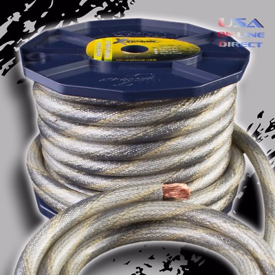 4 Gauge 50ft SNAKE SKIN Power Ground OFC Copper Wire Marine Grade Cable ...