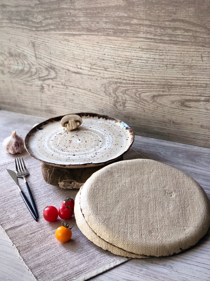 Rustic Ceramic Dinnerware Set Stoneware Dinner Cereal Pasta Salad Plate ...