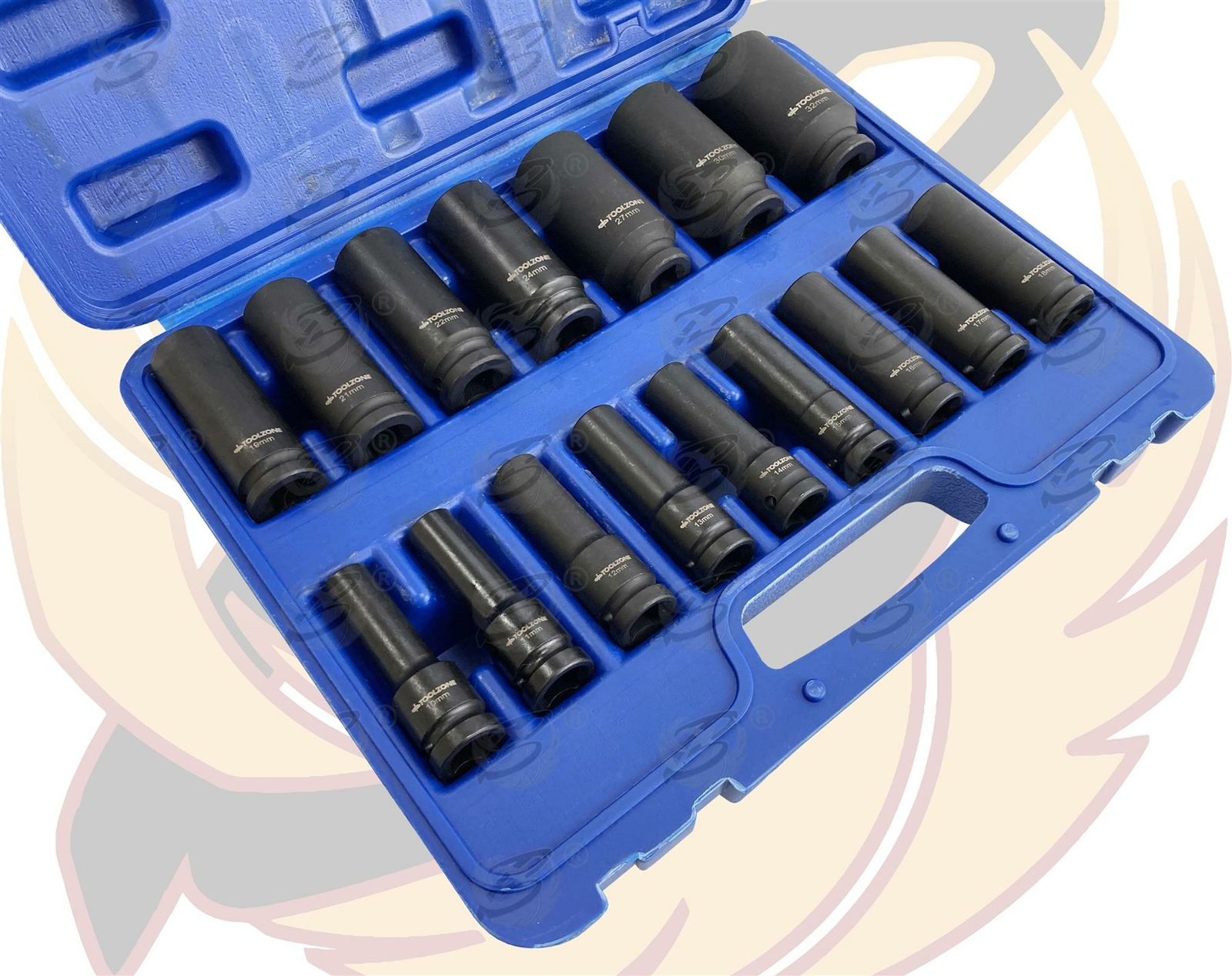 DEEP IMPACT SOCKET Set 1/2" Drive 10mm - 32mm 6pt Hex Long Reach ...