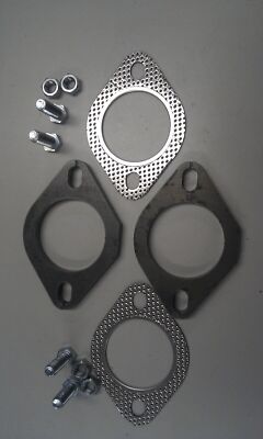 Exhaust Flange Plate Kit - 2 1/4" Inch (57mm) 2X Plates & Gaskets 4X ...