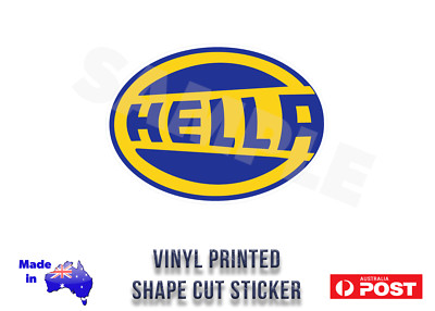 HELLA Lights Vintage Style Vinyl Print Sticker 100mm x 70mm Decal Repro ...