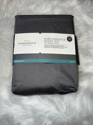 400 Thread Count Solid Performance Sheet Set - Threshold Twin | eBay