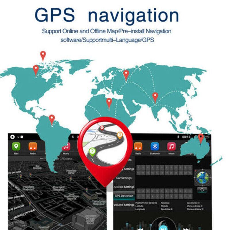 Car Stereo GPS Android 9.1 10.1" 2 Din WiFi Quad Radio Navi MP5 Player ...
