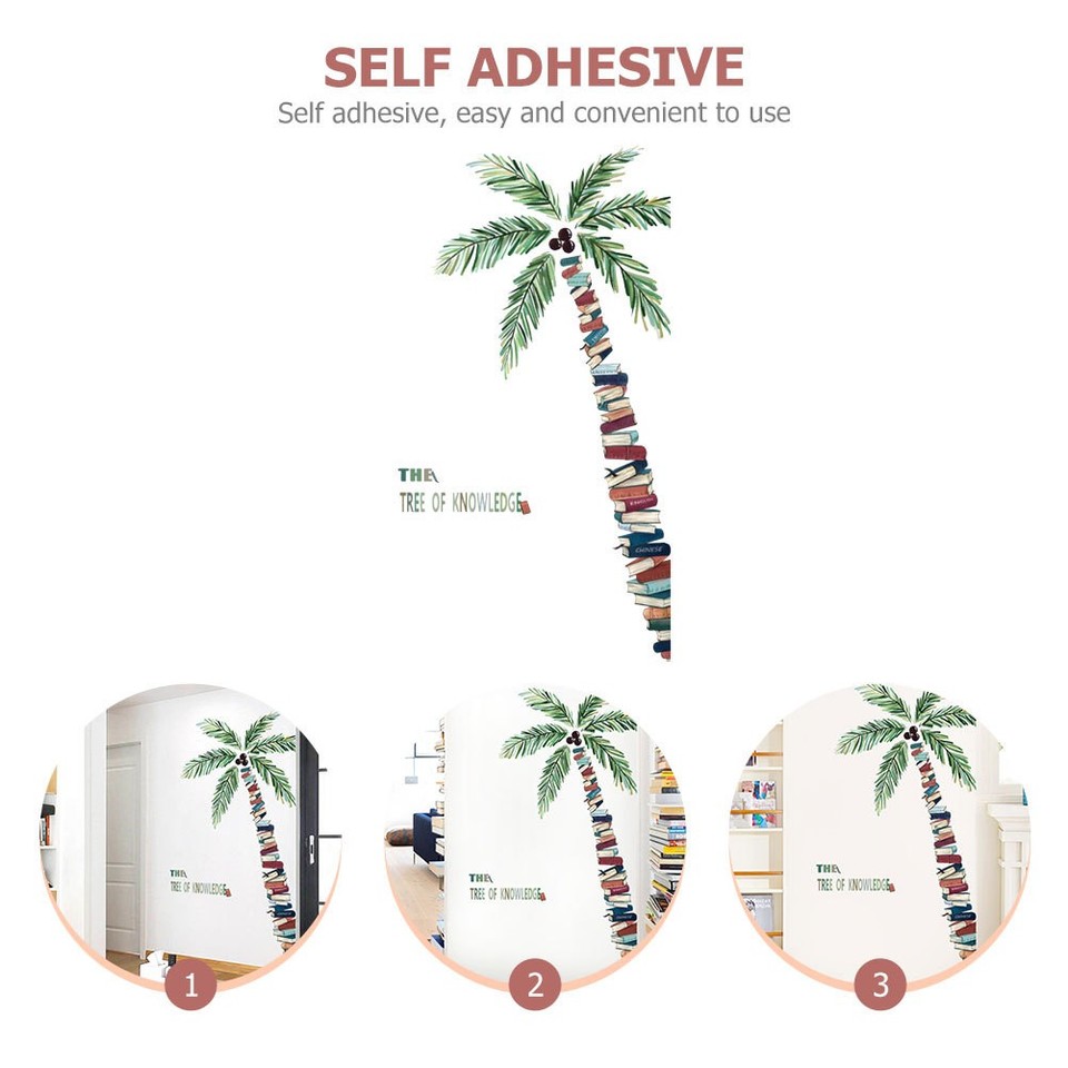 Wall Sticker Decorative Large Tree Sticker Books Removable large tree ...