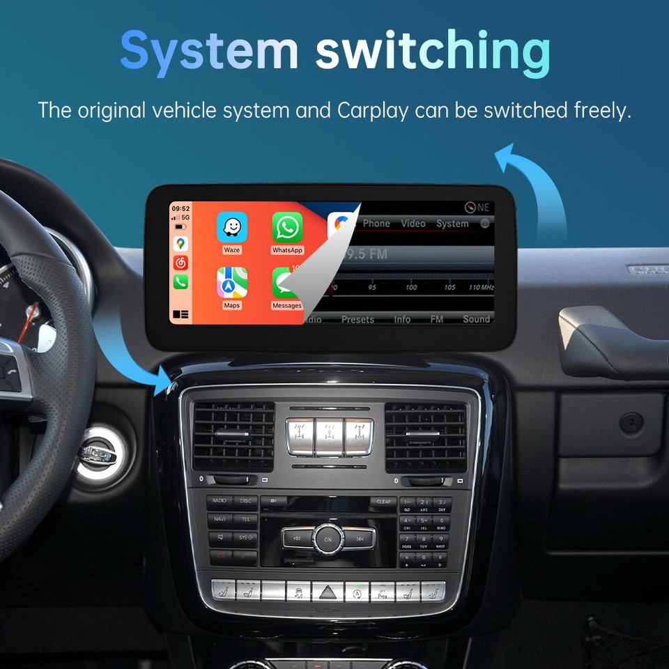 12.3' Wireless CarPlay Multimedia TouchScreen Radio For Benz G G550 ...