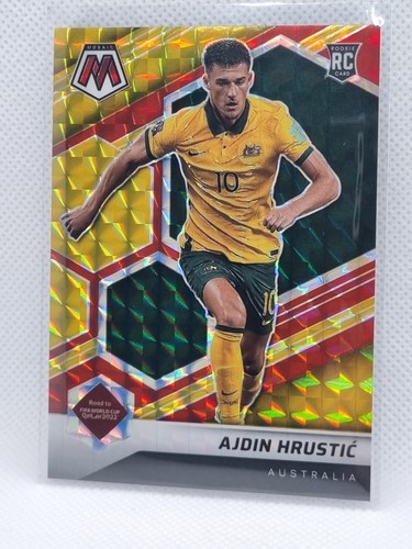 #/88 Ajdin Hrustic Australia Socceroos Panini Mosaic 2021-22 Red/Gold ...