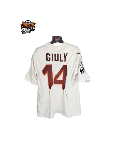 RARE AS Roma Football away Shirt 2007-2008 (M)#14 Giuly Maglia SPQR ...