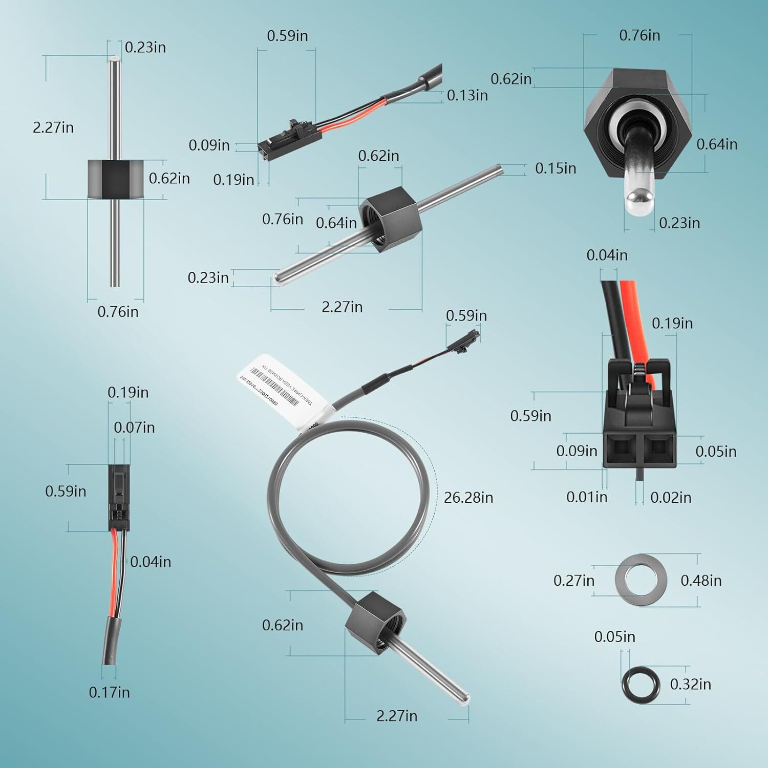 2 Pack 24" Temp/Hi Limit Sensor Fits for Balboa Spa Heater M7 System 30344 30042 | eBay