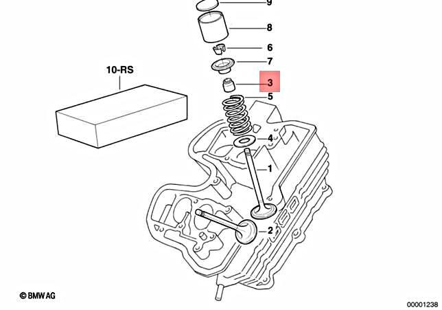 Genuine BMW E16 F 650 94 0161 97 0162 0166 Valve Seal Ring 11342343228 ...