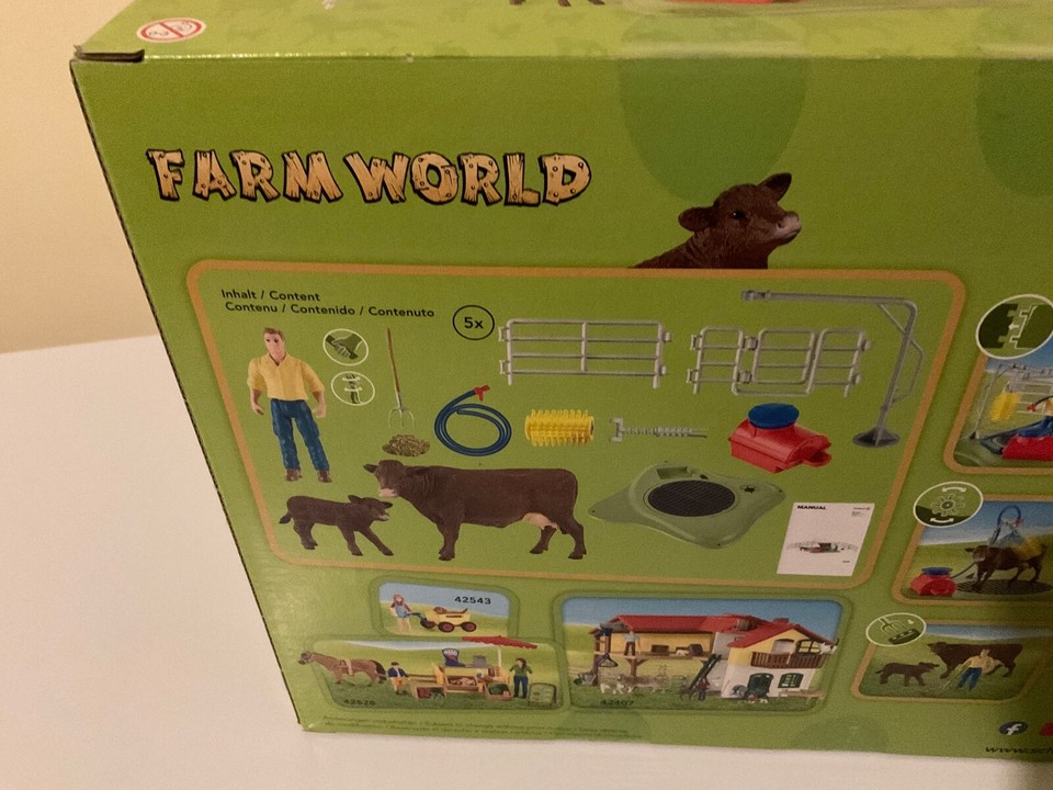 Schleich, Happy Cow Wash. Farm World Play Set No 42529 Brand New Sealed ...
