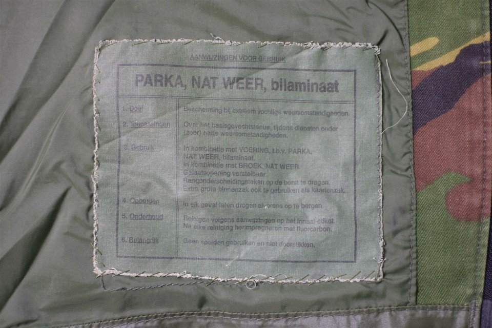 Genuine Dutch army jacket combat DPM goretex waterproof camouflage ...