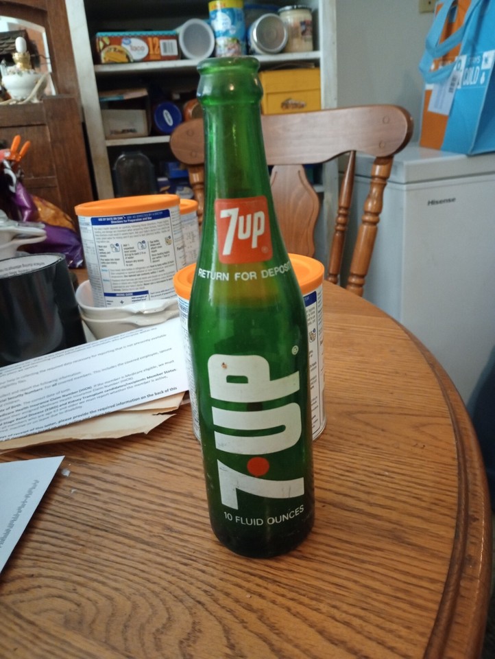 7 Up Bottle 10 Oz Soda Pop Green Vintage | eBay