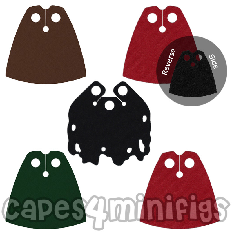 2 CUSTOM capes for your Lego Lord of the Rings minifig eg Aragorn black ...