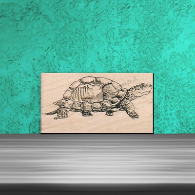 Mounted Rubber Stamp, Turtle Strolling, Walking Turtle, Turtle ...