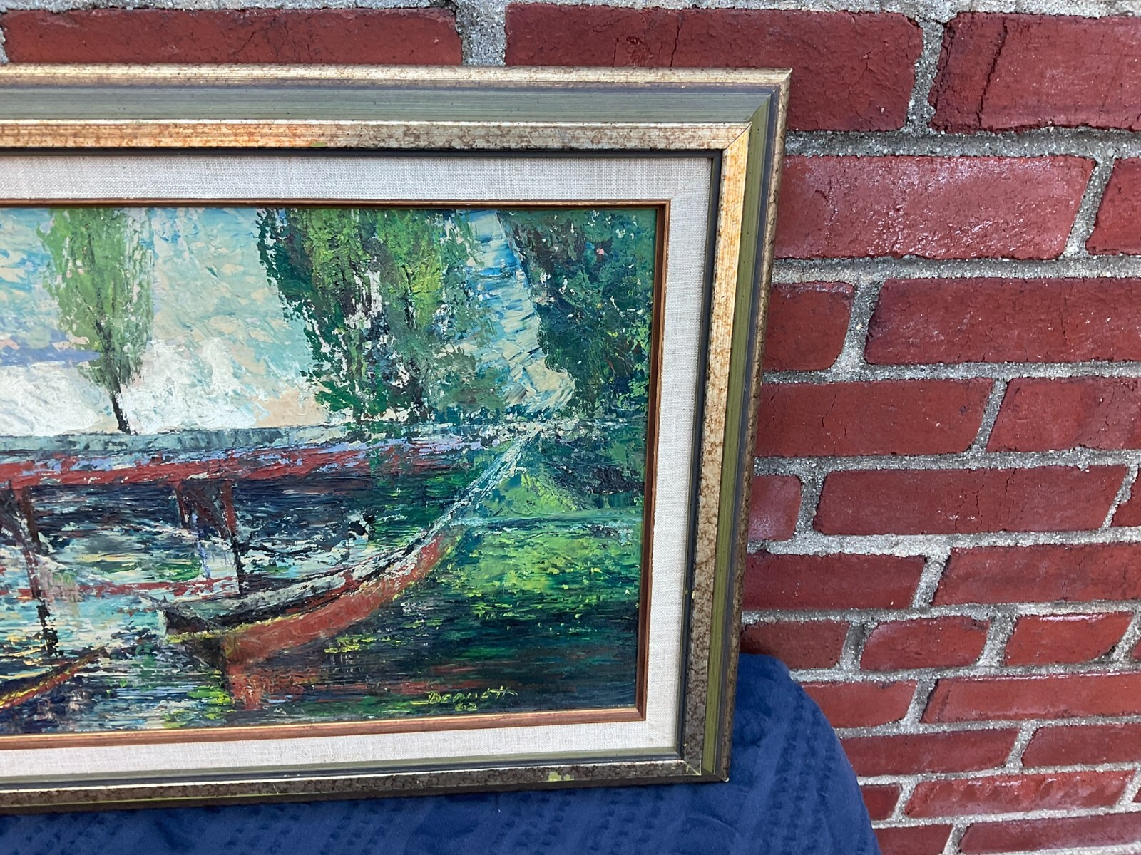 Mid Century Modern Abstract Signed Bennitt Oil painting on Board | eBay