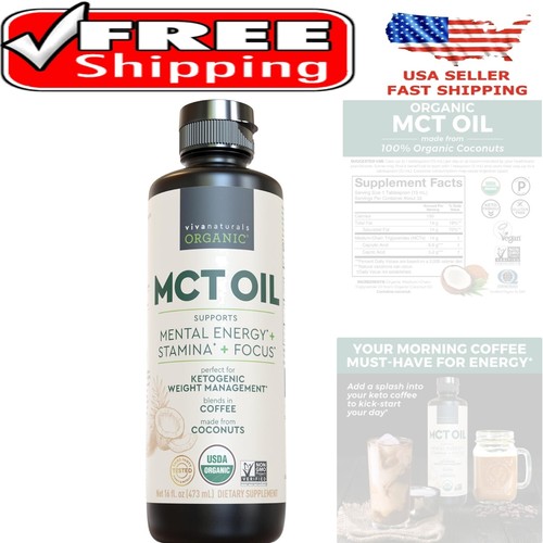 Versatile Organic MCT Oil 16 fl oz - Mix in Coffee & Keto Drinks for ...