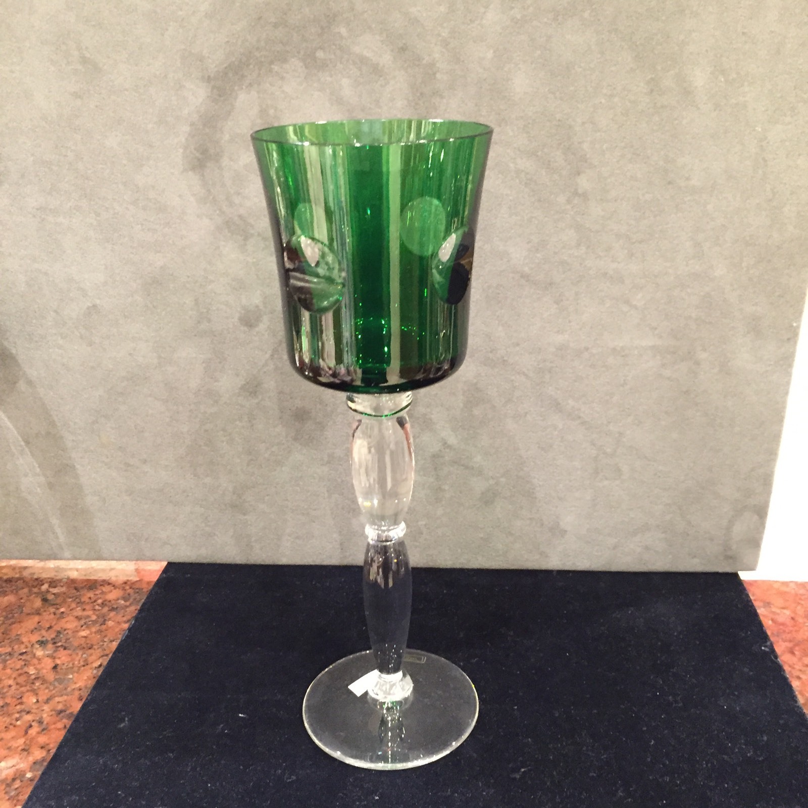 Saint Louis Cosmos Green Hock Wine Glass/Discontinued | eBay