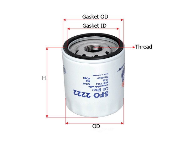 Engine Oil Filter-Surefilter Oil Filter Sure Filter SFO2222 for sale ...