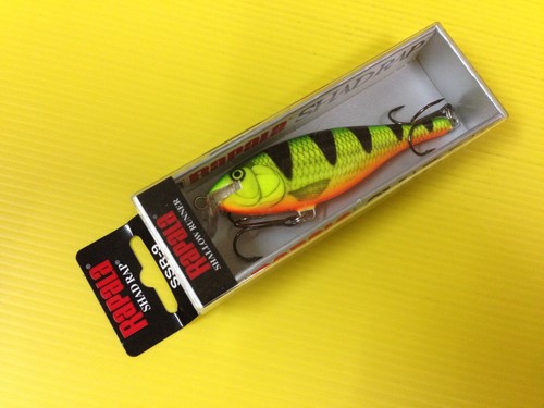 Rapala Shallow Runner Shad Rap SSR-9 FP, Fire Perch Color Crankbait ...