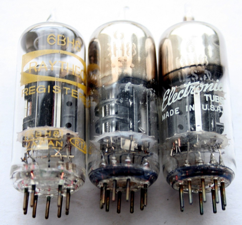 (3) 6BH8 Vacuum Tubes TV-7DU Tested Radio TV Phono HAM Amplifier Tube ...