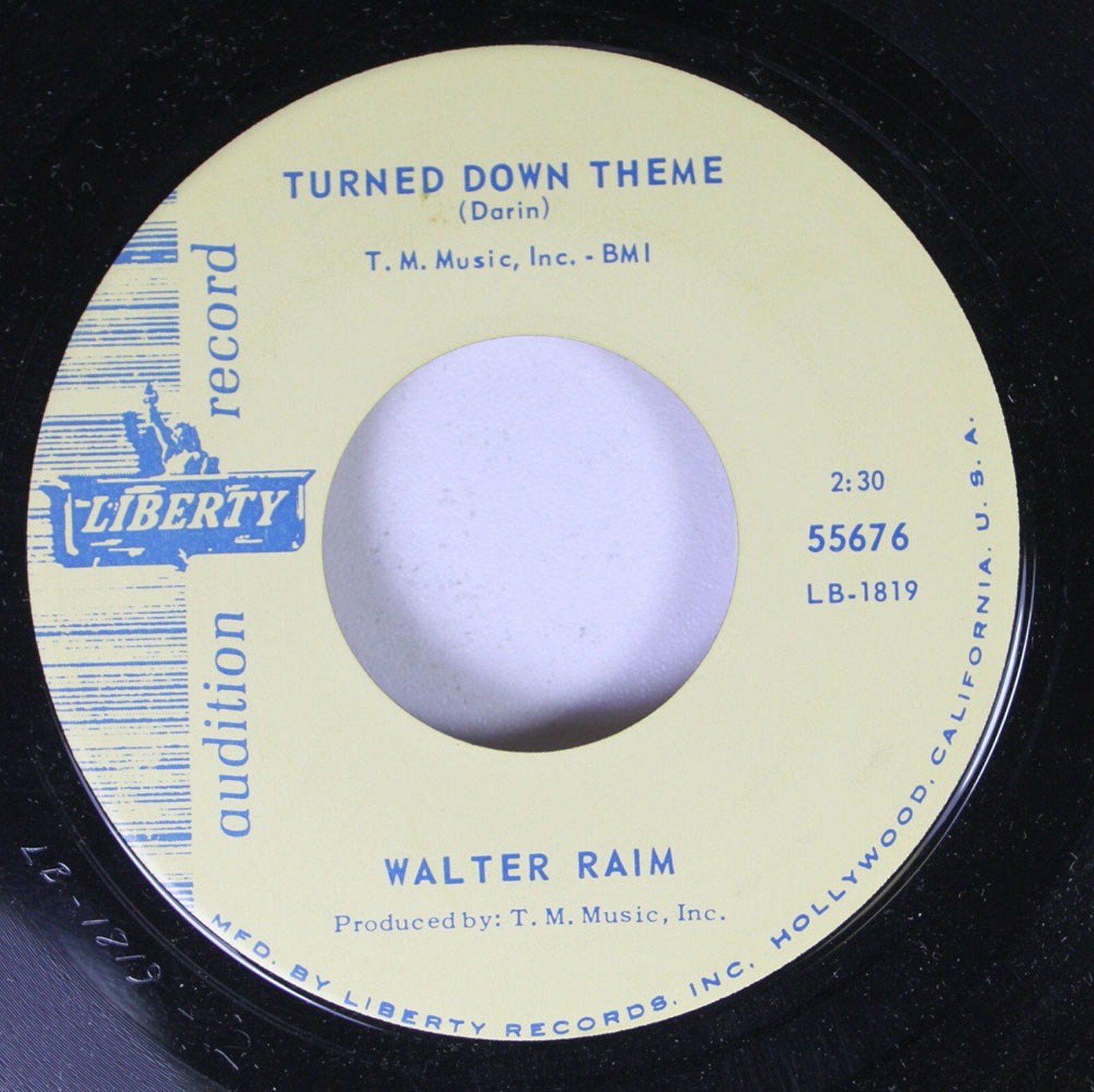 Pop Promo 45 Walter Raim - Sticks / Turned Down Theme On Liberty | eBay ...