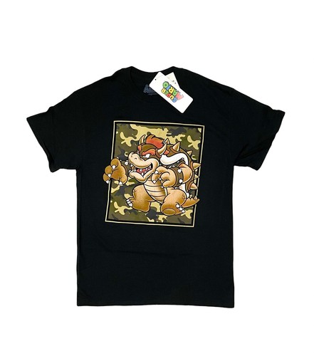 Super Mario Bros. Bowser Camo Black T-Shirt Geeknet NWT | eBay