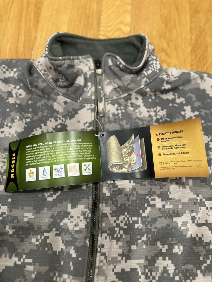 MASSIF Army Elements Jacket AEJ Fleece Fire Resistant Acu Cold Weathe ...