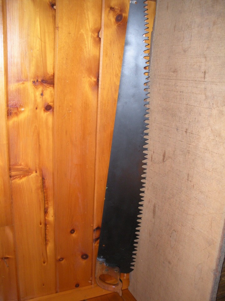 Vintage Hand Painted Crosscut Logging Saw | eBay