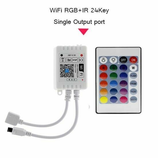 RGB RGBW WiFi BT App Smart LED Controller ,IR RF 24Key Remote For LED ...