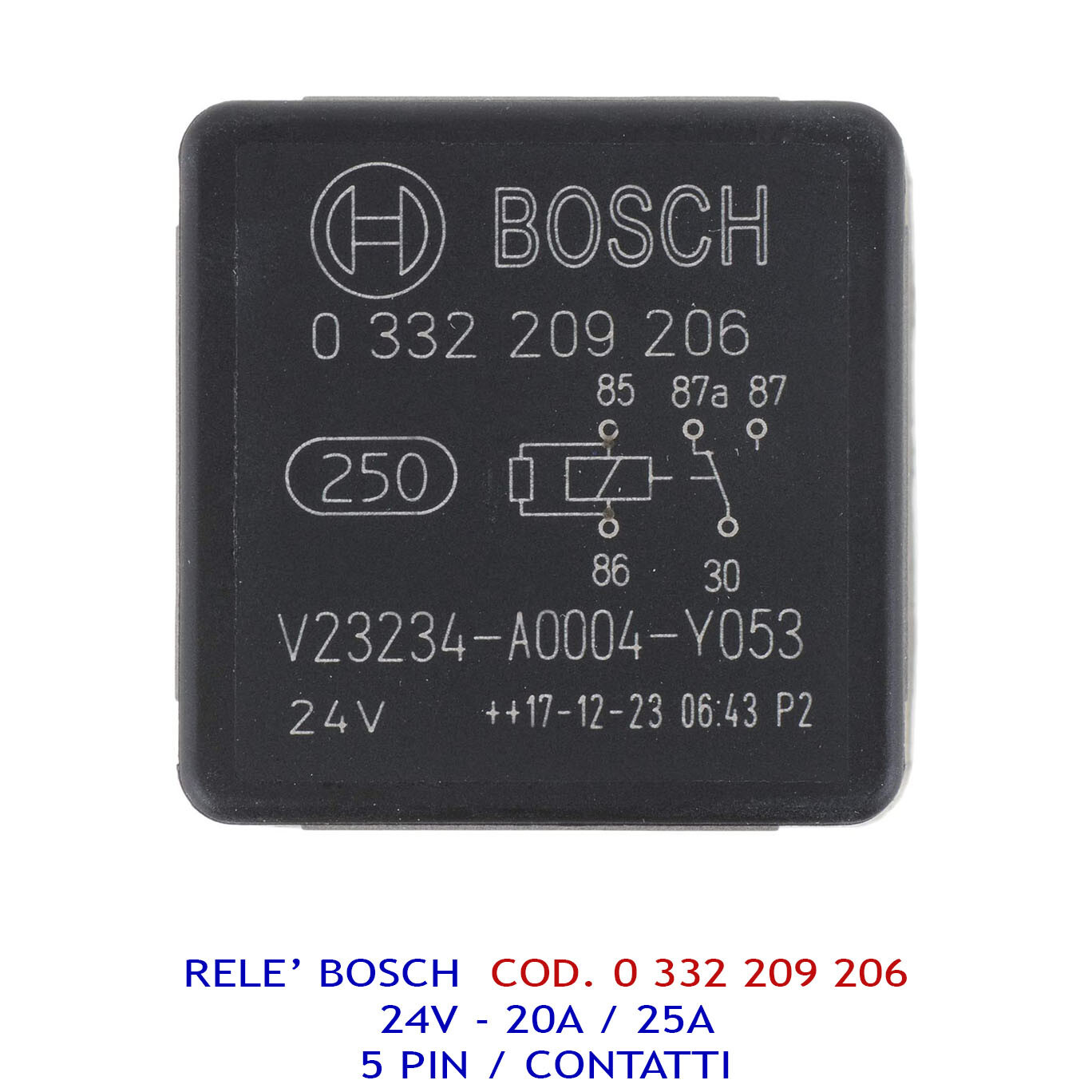 24V 20A 25A 5 Pin Relay Switch Bosch 0 332 209 206 1 Piece | eBay