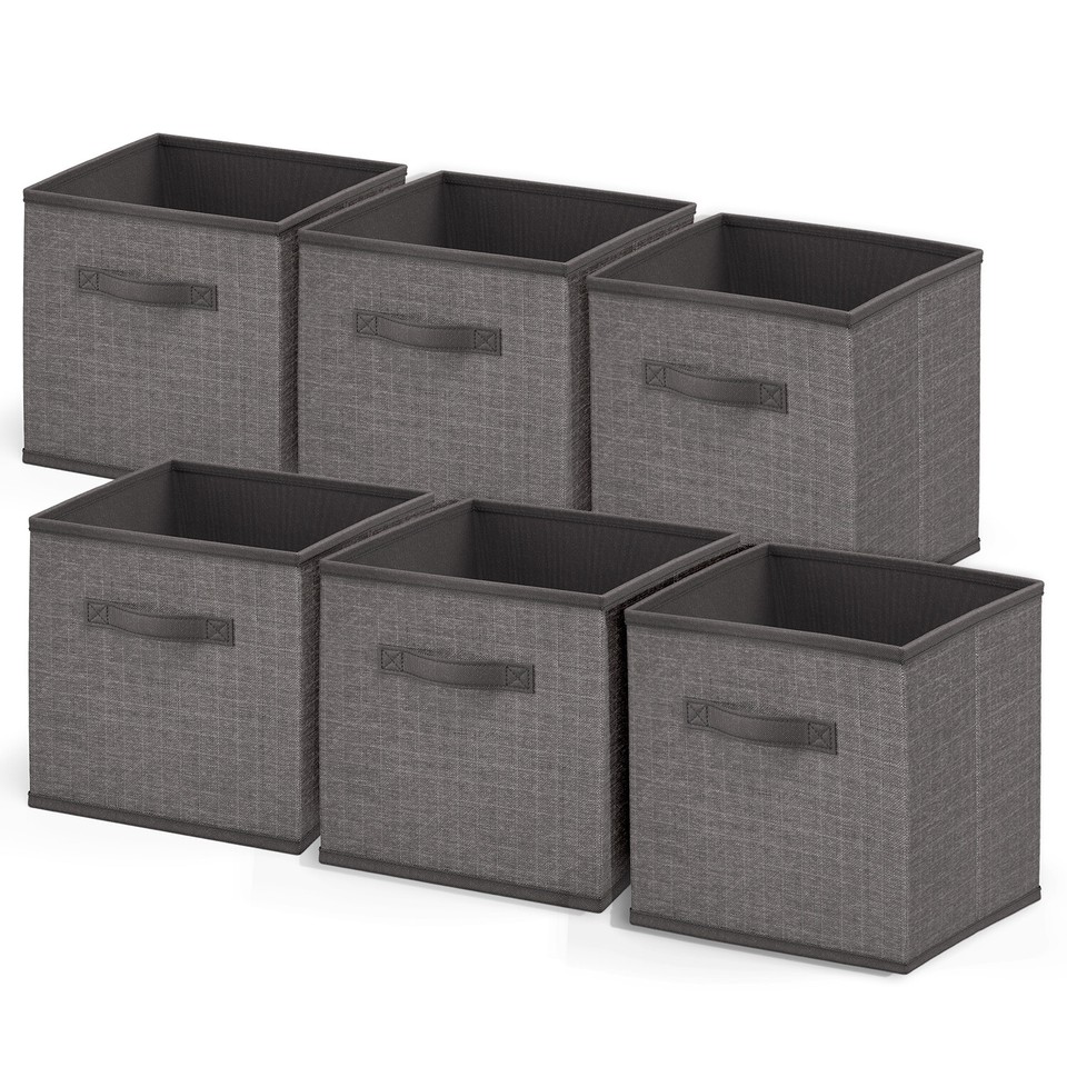 Cube Storage Bins - Collapsible Cloth Cubby Baskets, Foldable Storage ...