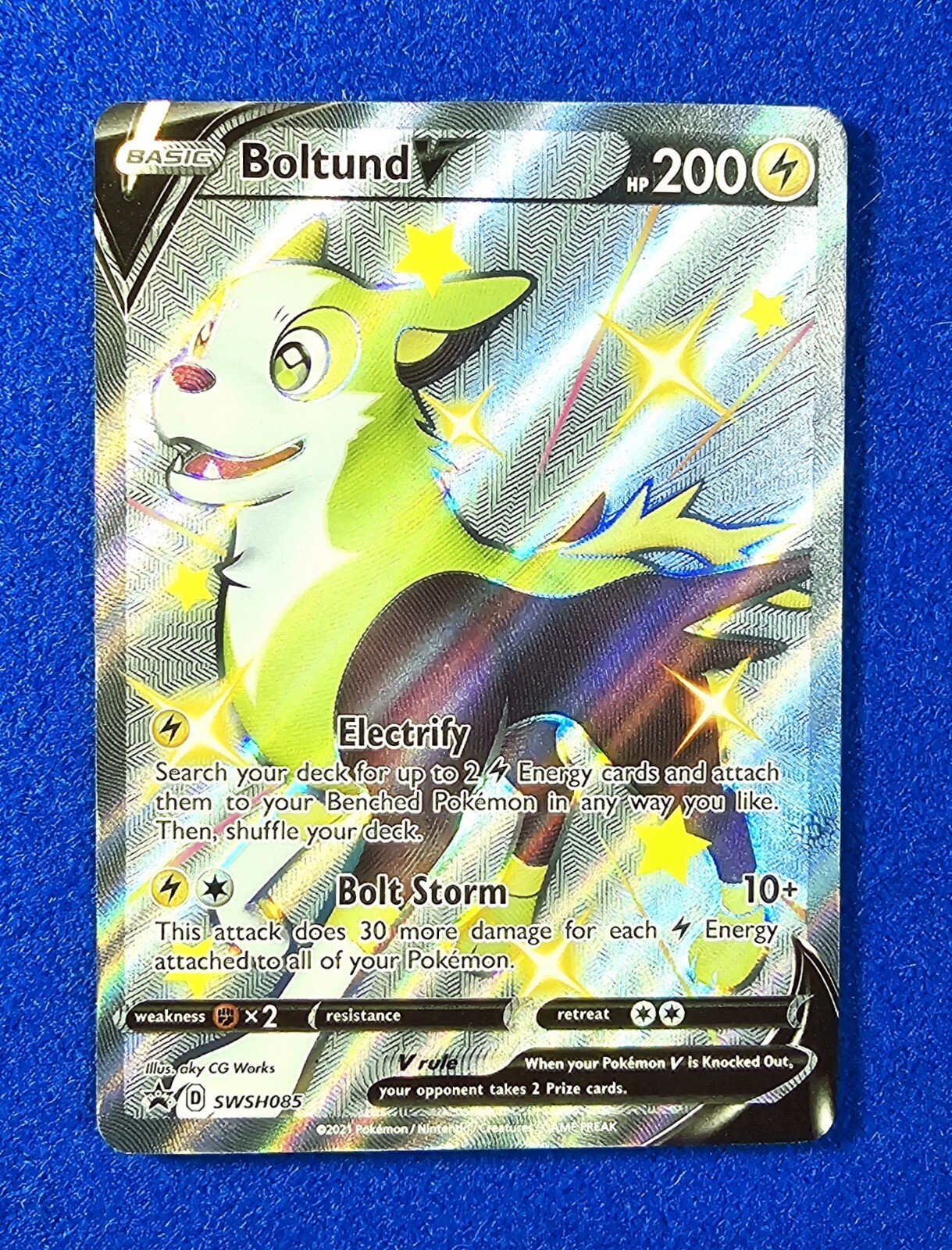 Boltund V SWSH085 Black Star Promo Set SHINY VAULT Pokemon Card NEAR ...