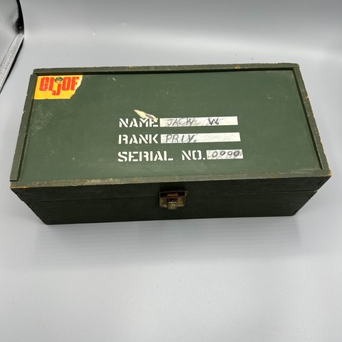 Vintage 1964 Hasbro GI JOE Original Wood Figure Foot Locker Box Wooden ...